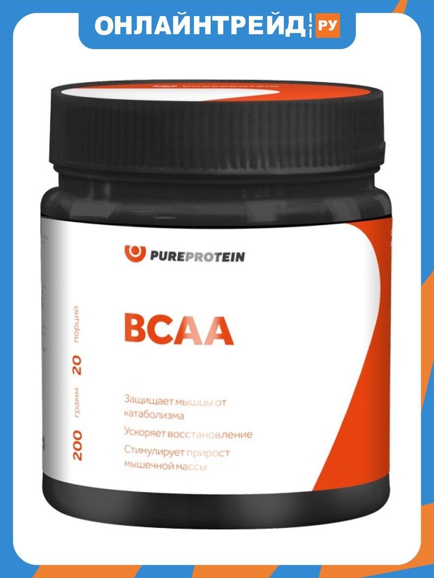 Аминокислоты Pureprotein BCAA, вкус - Апельсин 200г