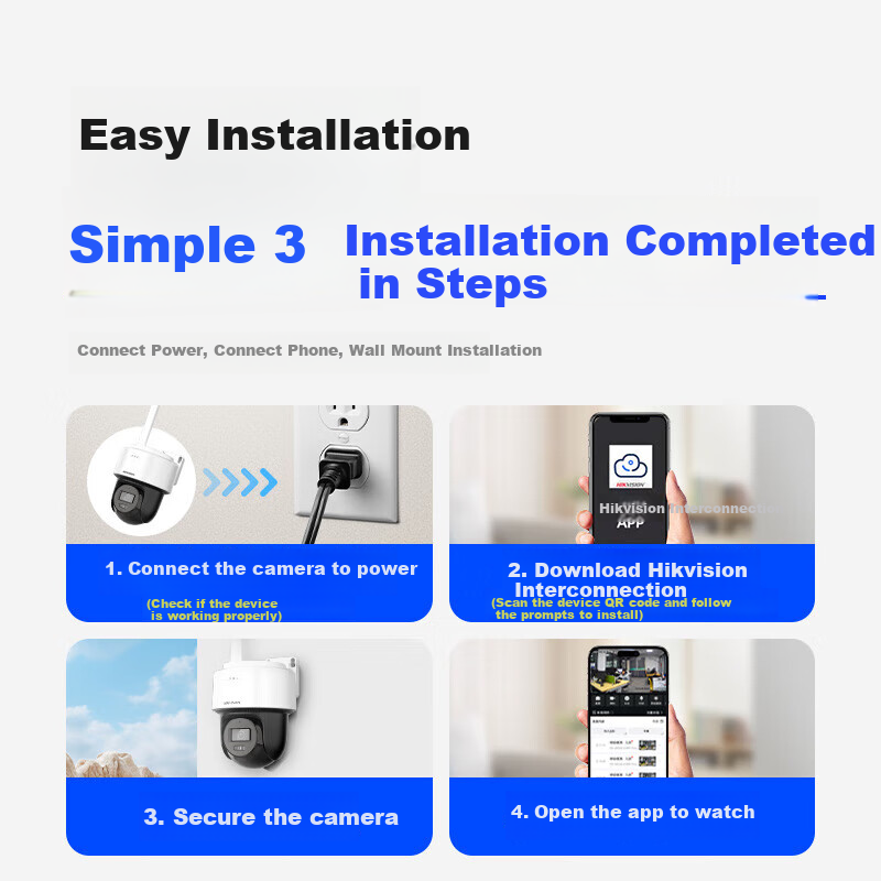 HIKVISION 4G двойная камера 8 МП IP66 водонепроницаемая 360° панорамный ночной обзор без SD-карты стандартная