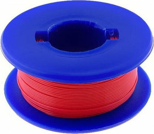 BQ CABLE KYNAR-RD/50 Провод 30AWG (0,25мм) изол. FEP/+200 град. C, Cu+Ag красный, кратно 1м.