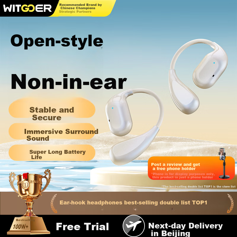 WITGOER Berlin Voice 2025 Новейшая модель Bluetooth наушники Over-Ear беспроводные без костной передачи спортивная