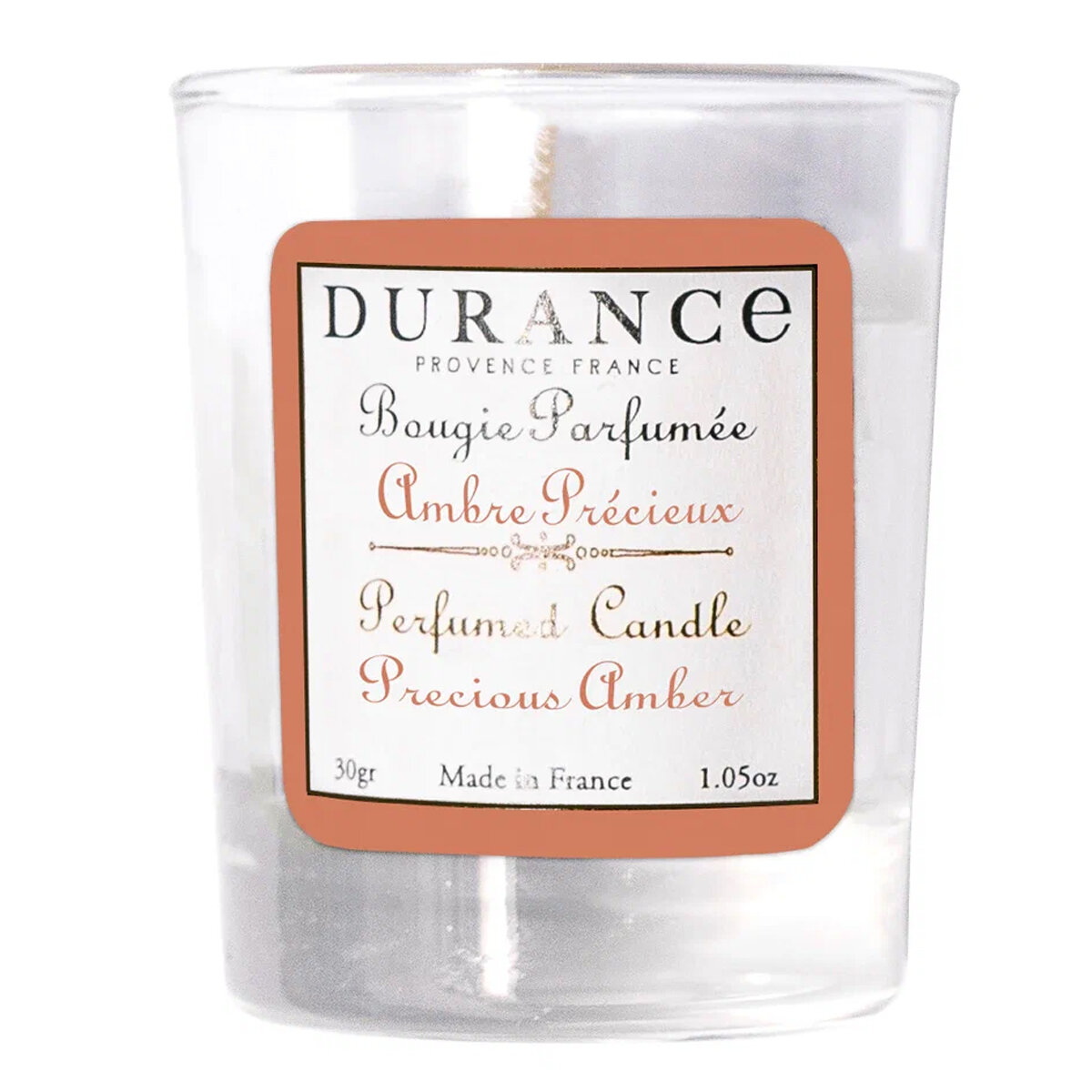 Durance Ароматическая свеча Perfumed Handmade Candle Precious Amber (драгоценный янтарь) свеча 30г