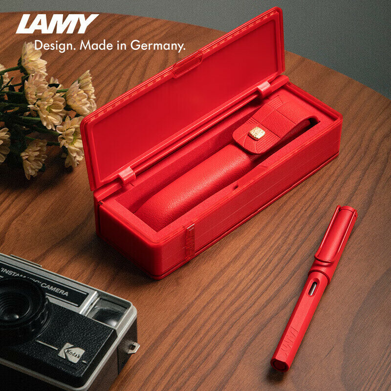 Подарочный набор ручек LAMY Safari Series, ярко-красная 0.5 мм, с тонким пером Размер：Доставка JDЦвет：Клубничная