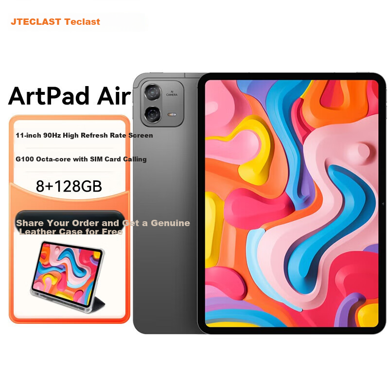 TECLAST ArtPad Air 11-дюймовый планшет с высокой частотой обновления и сенсорным пером 128 ГБ памяти 8 ГБ ОЗУ Android