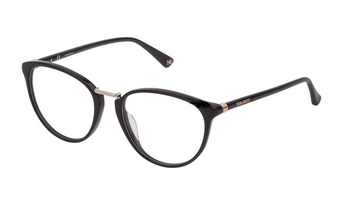 Оправа NINA RICCI VNR 189 col.0700, овальная форма, черная, флексы, с футляром и салфеткой