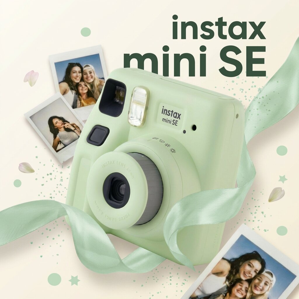 Фотоаппарат моментальной печати FUJIFILM Instax Mini 12 SE, Seafoam Green