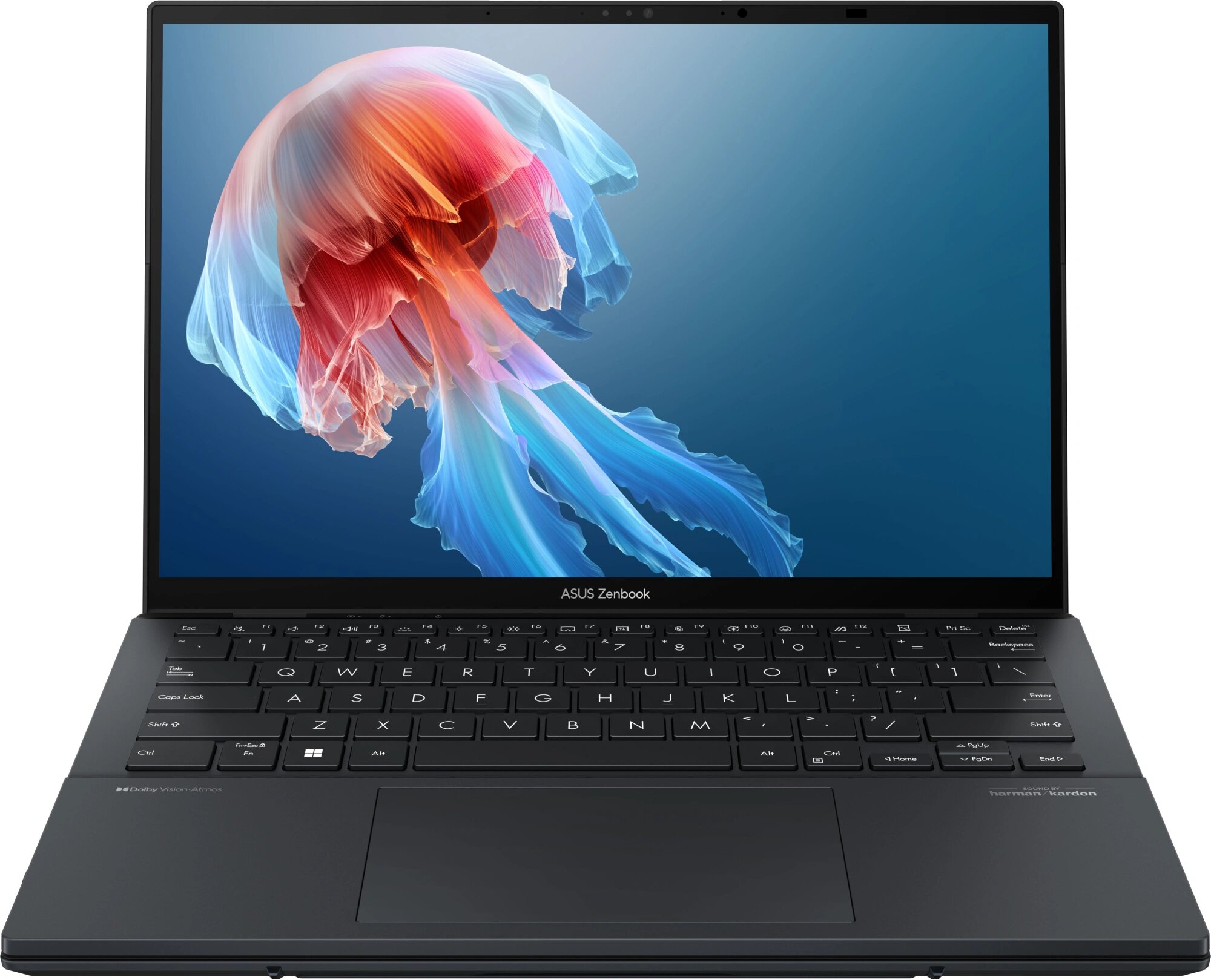 Ноутбук Asus ZenBook Duo UX8406CA-QL460X Core Ultra 7 255H 16Gb SSD512Gb Intel Arc 140T 14" OLED Touch WUXGA (1920x1200) Windows 11 Pro dk.grey WiFi BT Cam Bag (90NB14X1-M00UA0)
