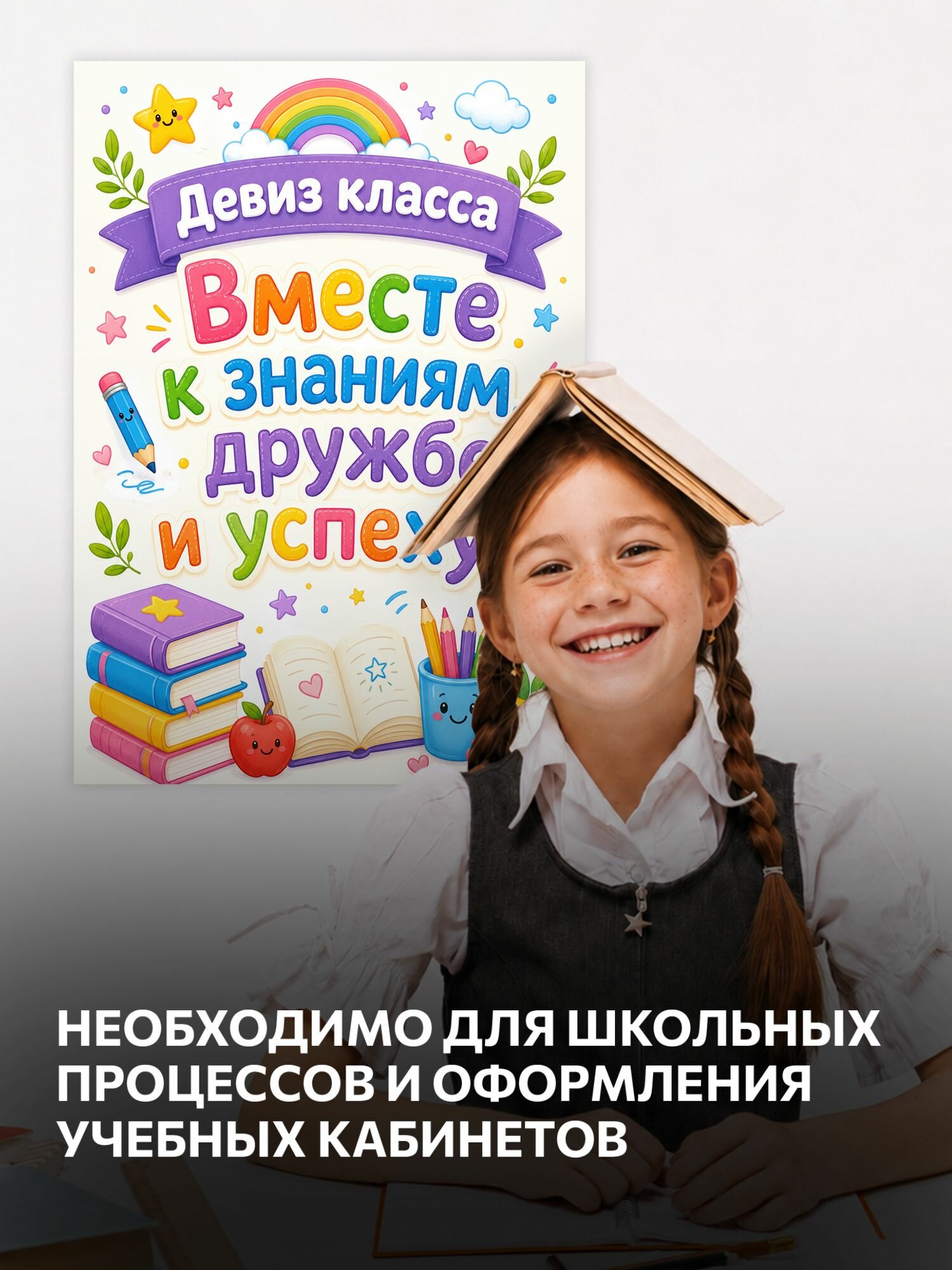 Плакат девиз класса, для школы, в класс — фото 1