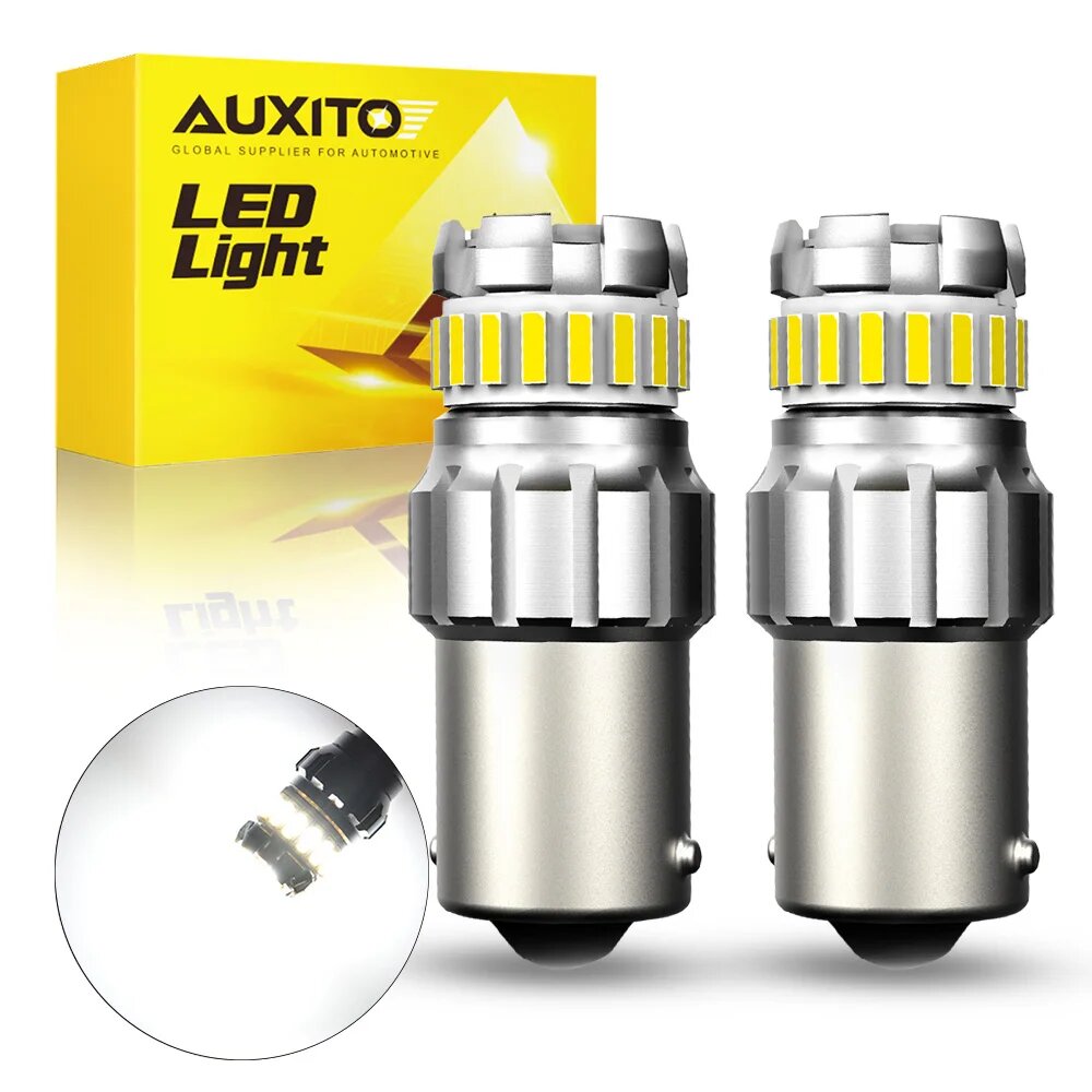 AUXITO 1156 LED P21W 7506 BA15S 7W Лампа заднего хода для Volvo C30 C70 S40 S60 S70 S80 V40 V50 V60 V70 XC60 Canbus White 1200LM 12V