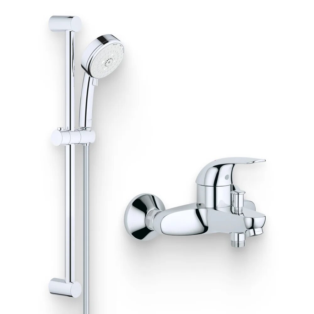 Душевой комплект Гарнитур Grohe Tempesta Cosmopolitan 27786002 / Смеситель Euroeco 32743000 хром