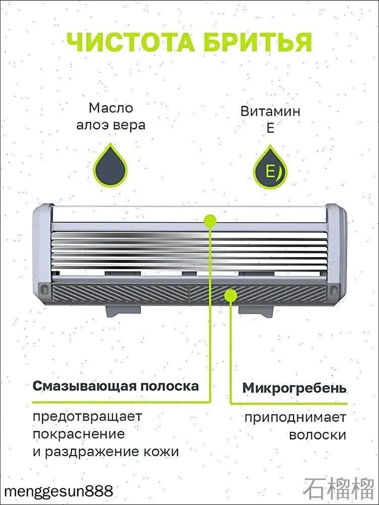 4 сменные кассеты DAMSLER EVOLUTION, 6 лезвий