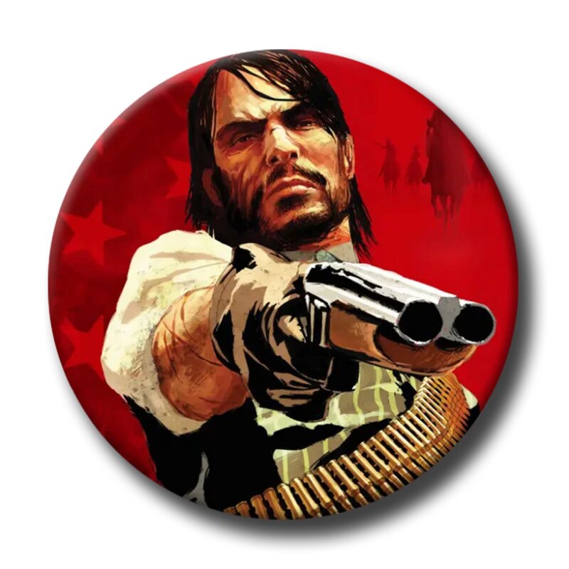 Red Dead Redemption 2 Game Brooch RDR2 Soft Button Pin Coquette Arthur Morgan Cosplay Badge Bag Hat Accessories Jewelry Gifts