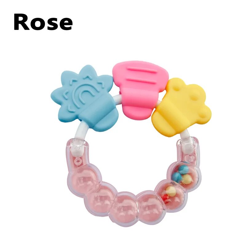 Погремушка-прорезыватель Rose, розовый, 2Baby Teether 7