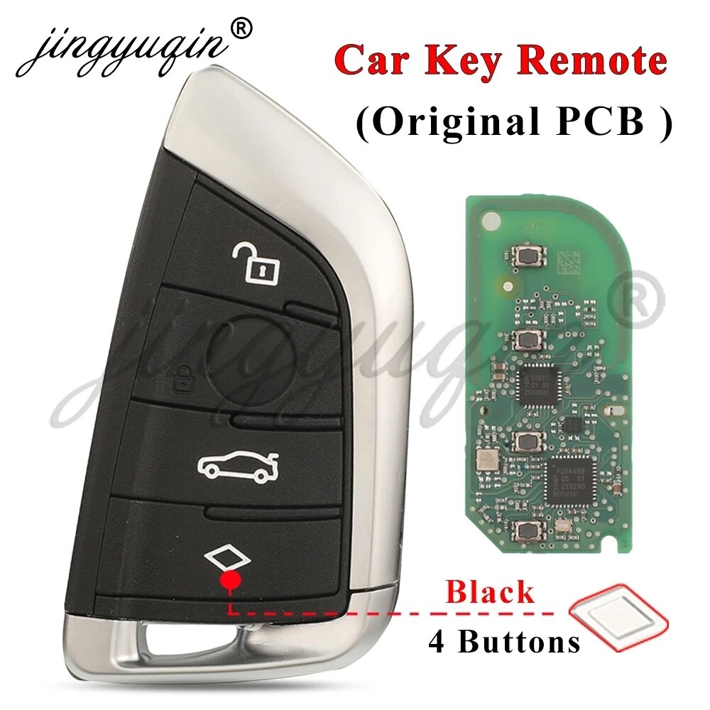 Универсальный Автомобильный Ключ-пульт BMW BDC3 ID21A/ID21B С 4Button Black Key, 433-434mhz