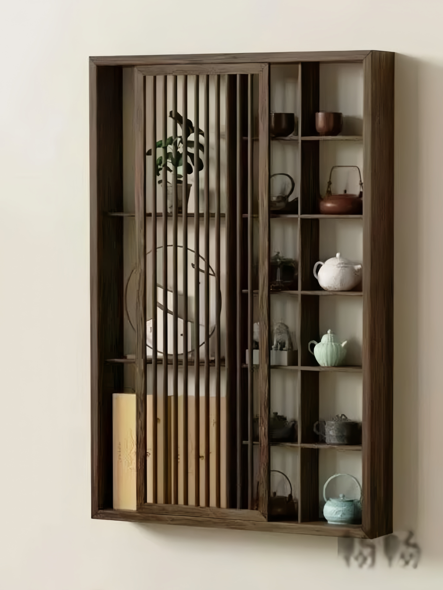Настенная полка ASDF, для гостиной/спальни/кухни/прихожей, 60x14x90см, ДВП