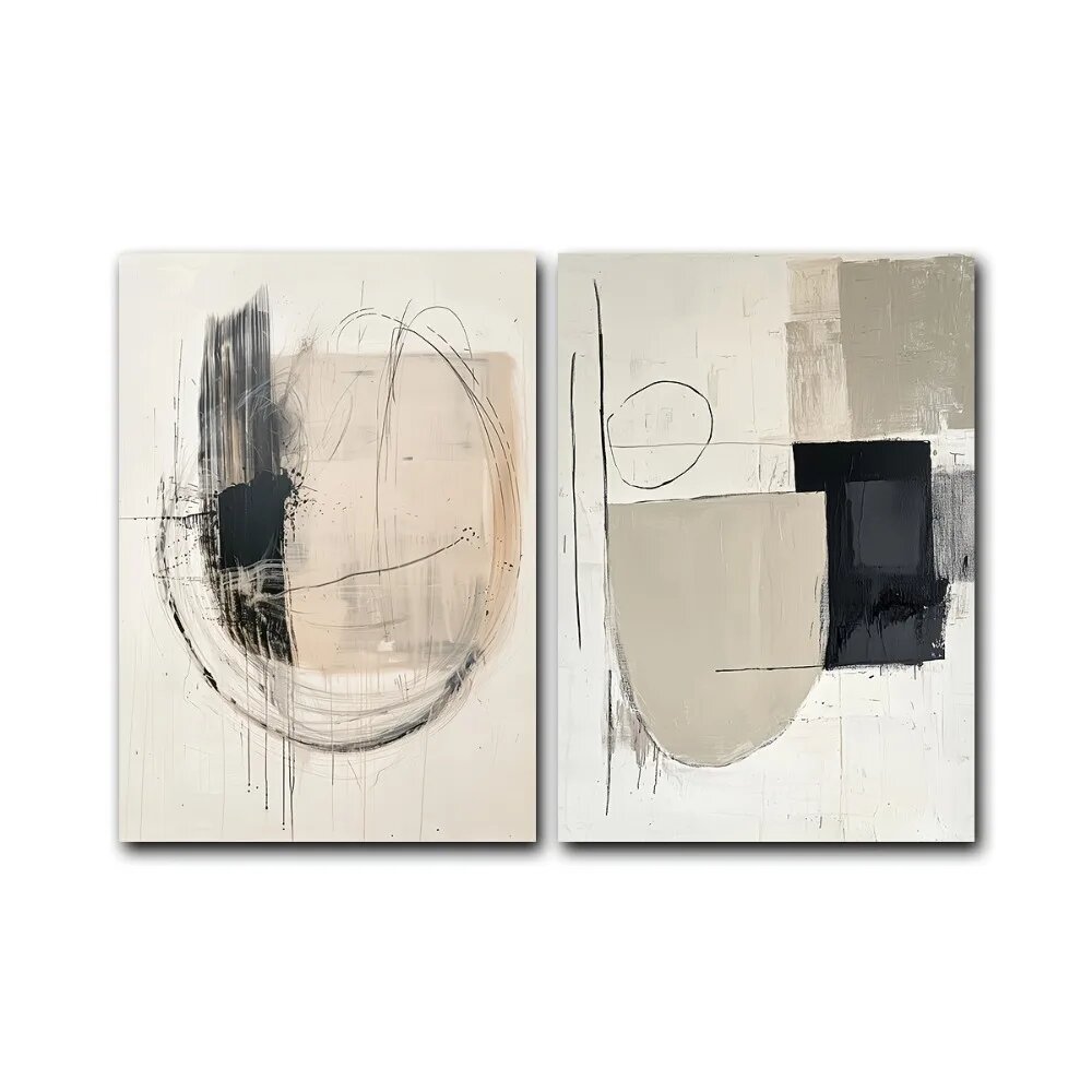 2 шт. абстрактные панно на холсте 40x60 см