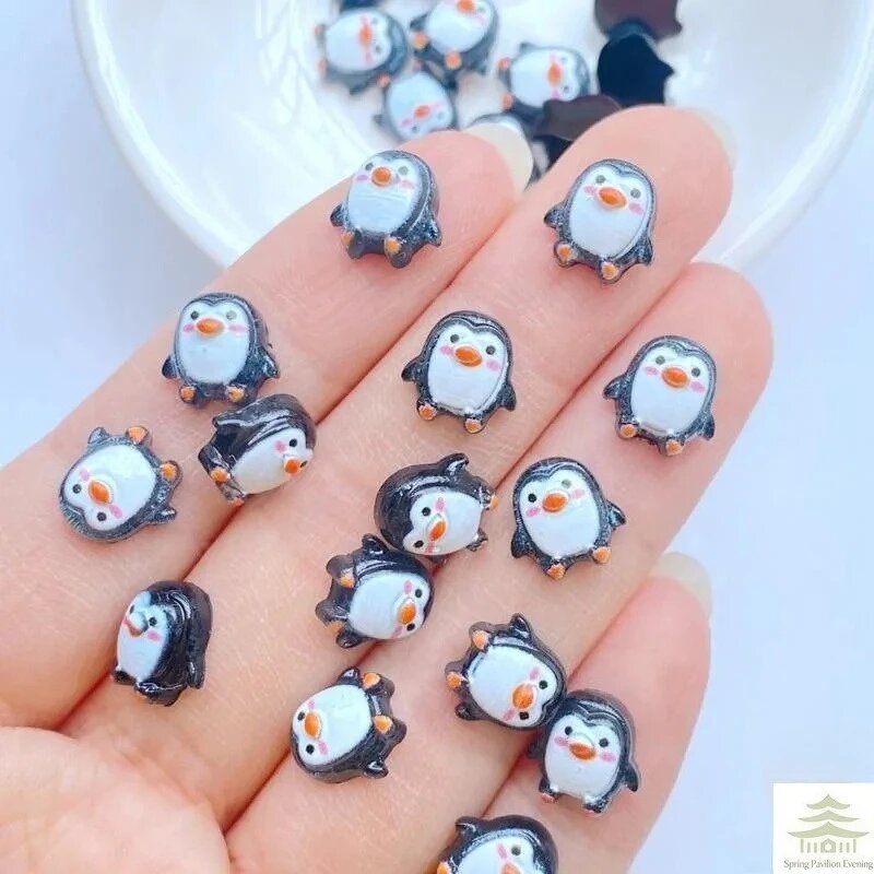 Мини-фигурки пингвинов черные, 12 шт.