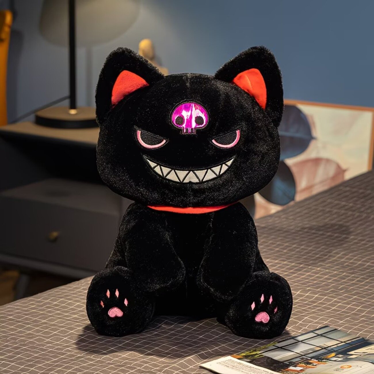 Мягкая игрушка ЛАС играс "Кот", полиэстер, синтепон, 13 дюймов, серая