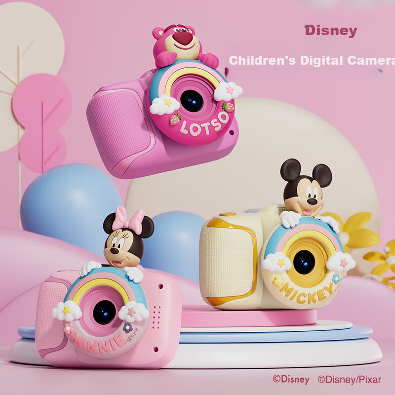 Детская умная камера Mickey с двойной камерой и 8x зумом поддержка MicroSD для детей 7-10 лет Характеристики：Двойная