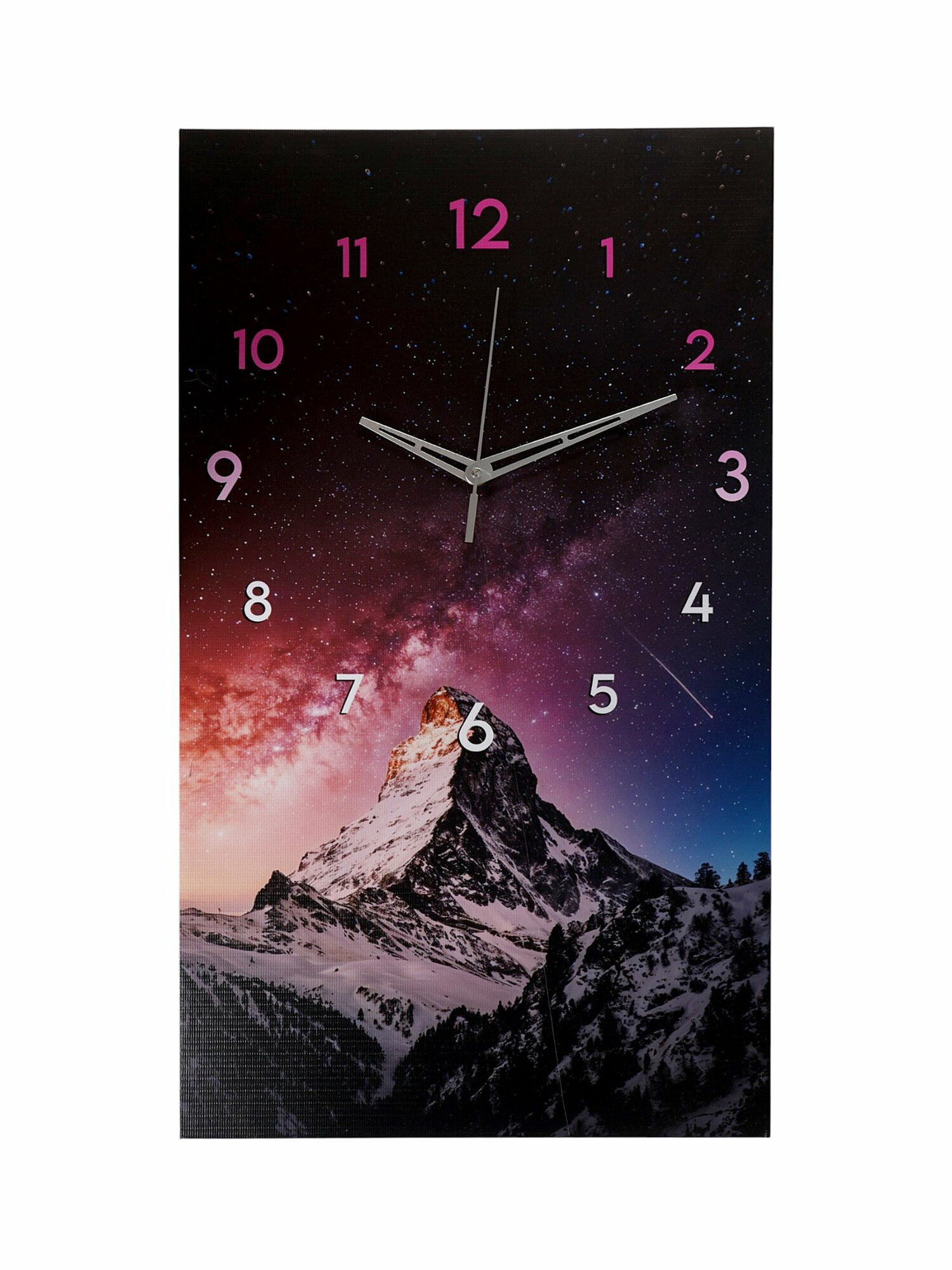 Часы-картина настенные интерьерные "Горы", бесшумные, 35x60 см