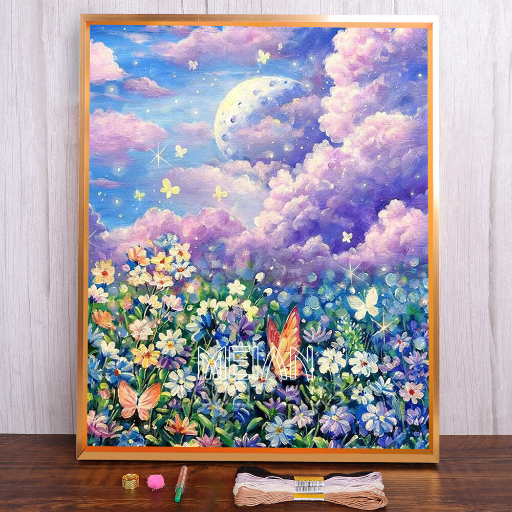 MEIAN Набор для вышивания,30x40CM,11CT,40 цветов