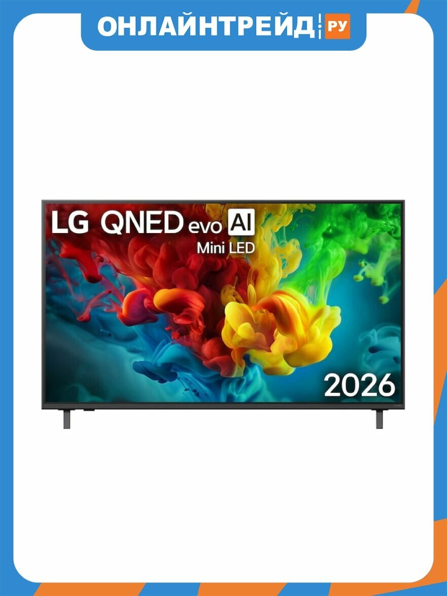 Телевизор LG 55QNED83B6A. ARUG, Mini LED, QNED, 4K Ultra HD, черный