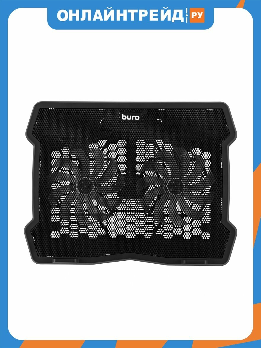 Подставка для ноутбука Buro BU-LCP150-B213 15" металлическая сетка/пластик черный