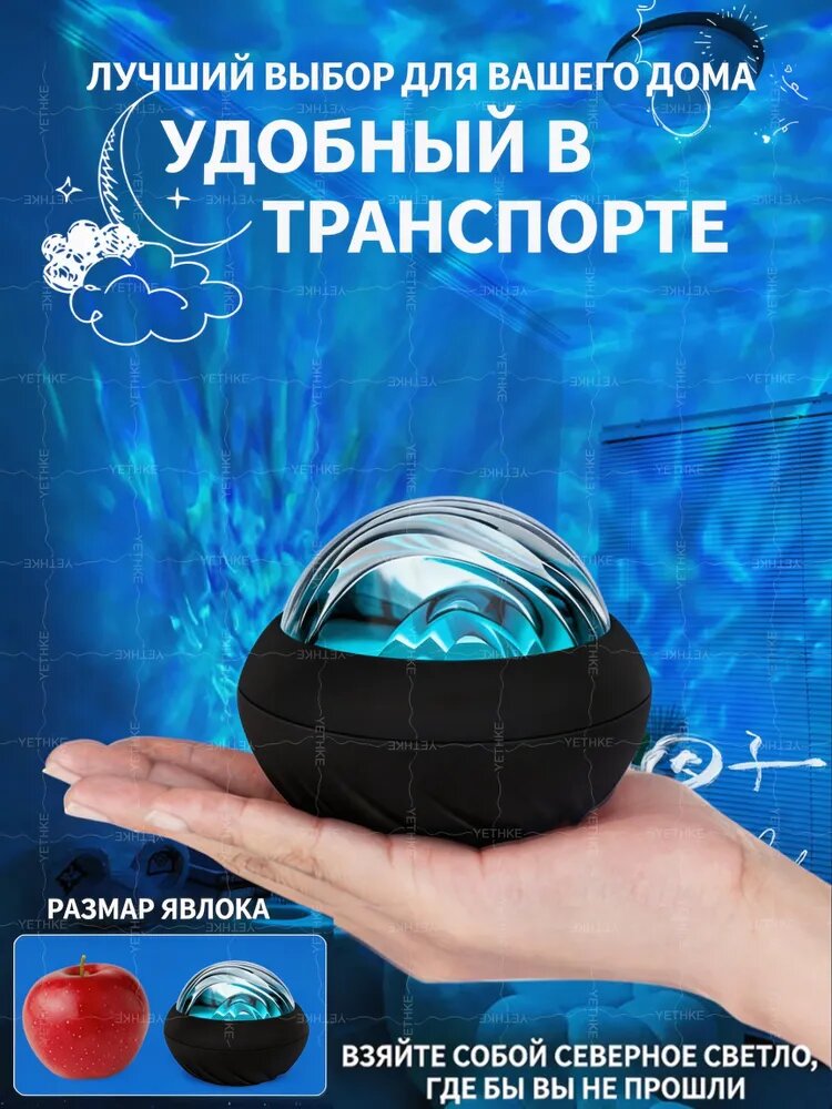 Новая проекция Северного сияния - с дистанционным управлением, перезаряжаемой светодиодной подсветкой USB, 7 ГБ цвета, эффект северного сияния, подходит для спален и декораций.