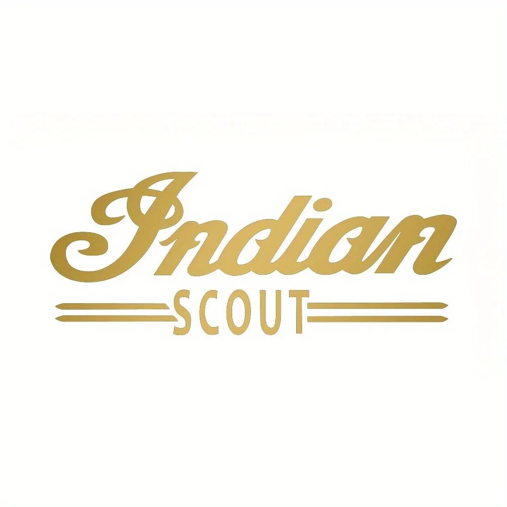 Наклейка Indian Scout, матовый золотой