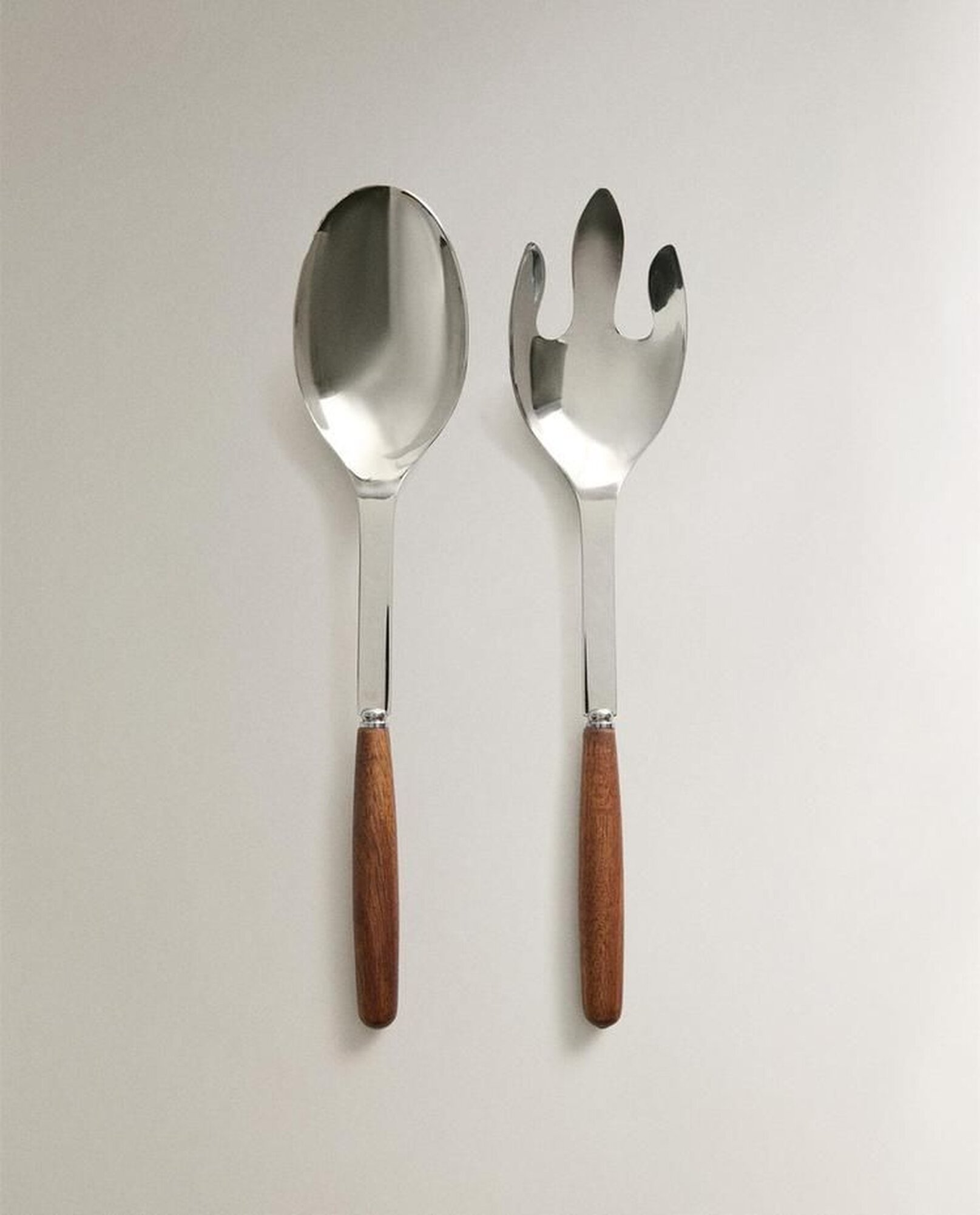 Набор приборов для салата ZARA HOME 6232/320/746 - с ручкой из акации, 24.3 х 5.7 х 2.4 см, цвет коричневый