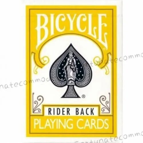 Игральные карты Bicycle Rider Back Standard Yellow, желтые, 54 шт, с пластиковым покрытием