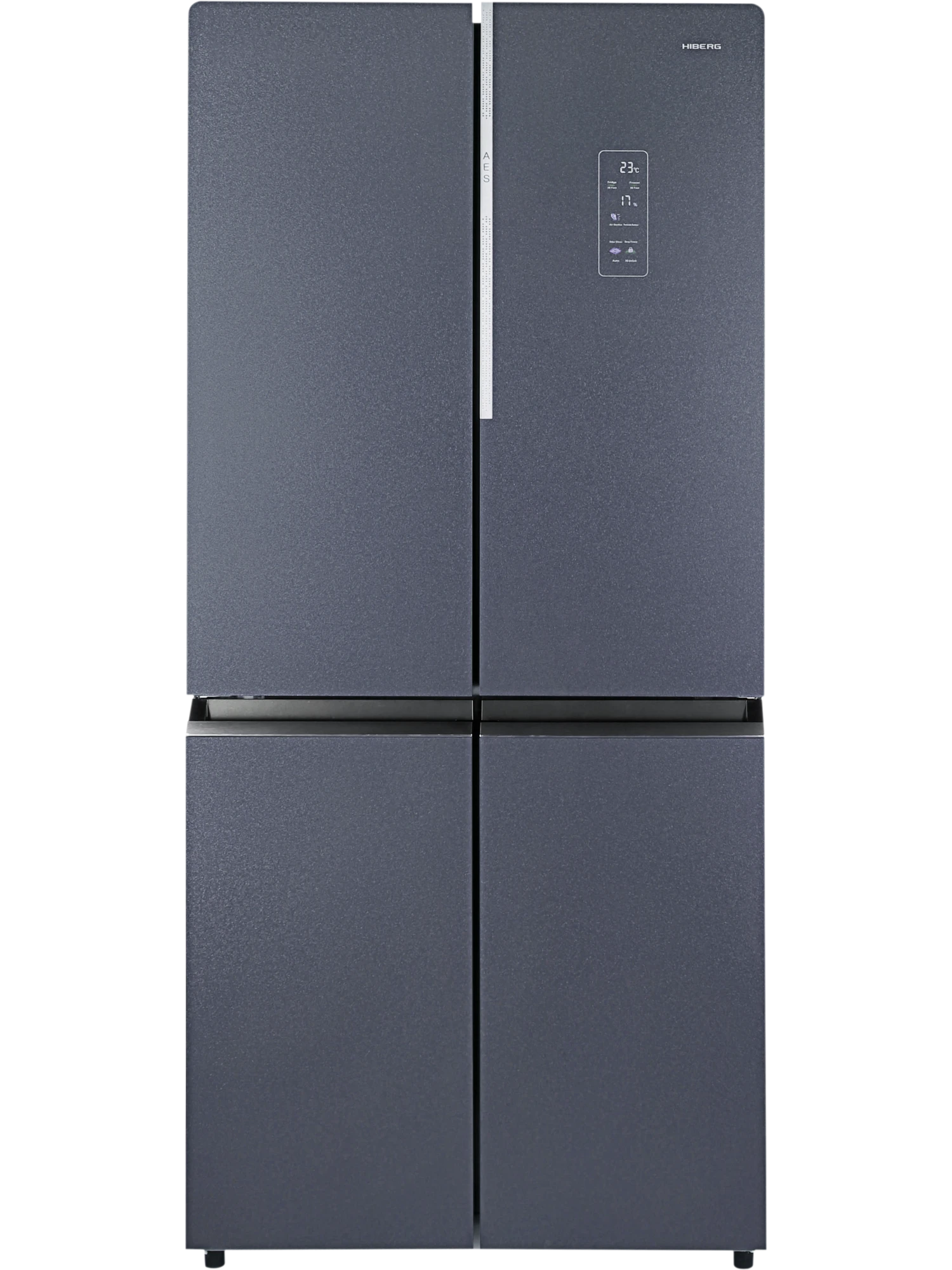 Холодильник HIBERG RFQ-590G GT Inverter, серый графит, общий объем 510 л