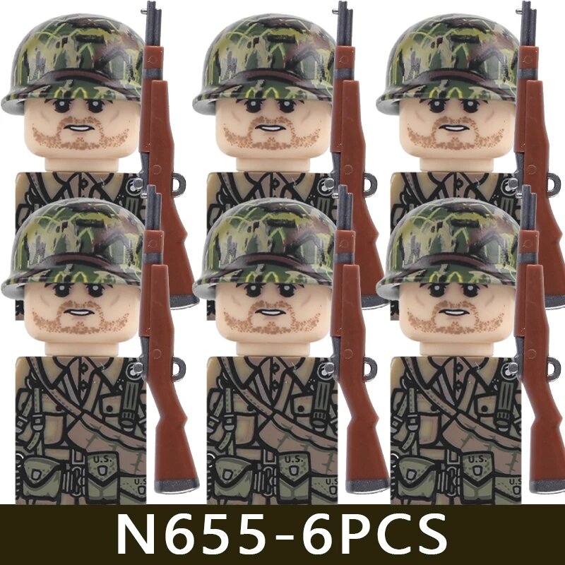 BRICKPANDA WW2 Солдатские фигурки B32-63-1-6PCS