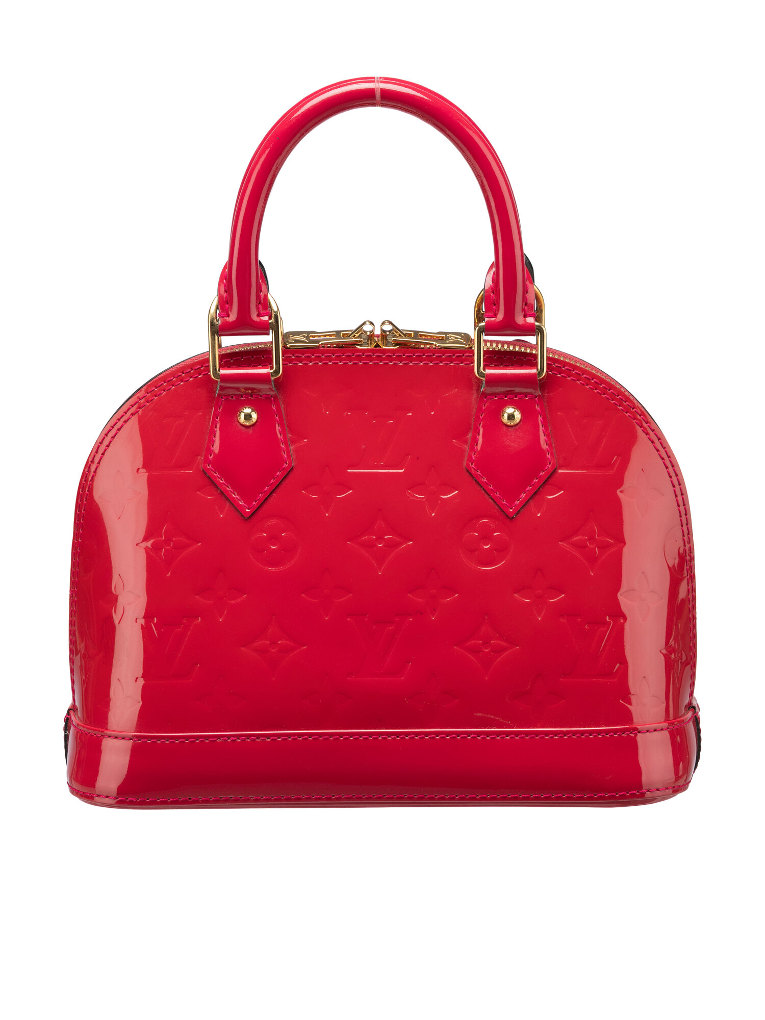 Сумка саквояж Louis Vuitton Alma BB Monogram, красный — фото 1