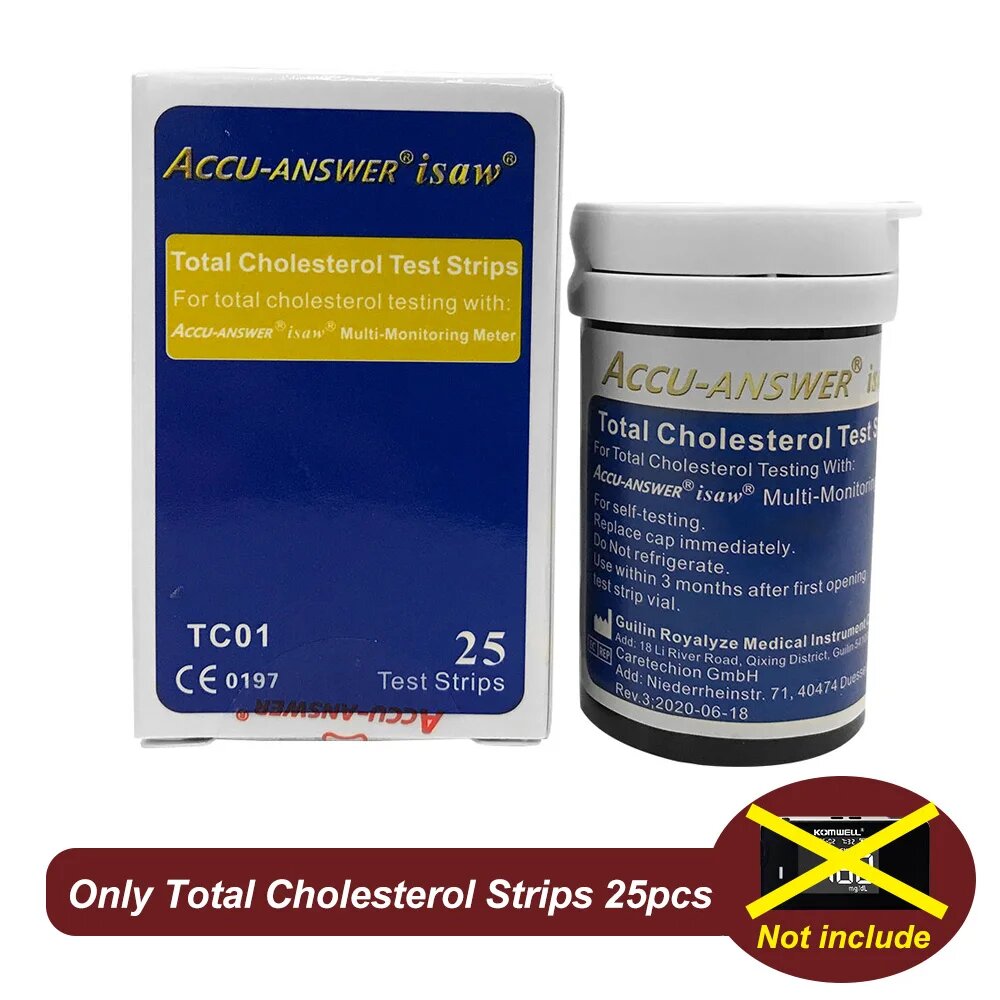 Accu-Answer Cholesterol Test Strips 25шт