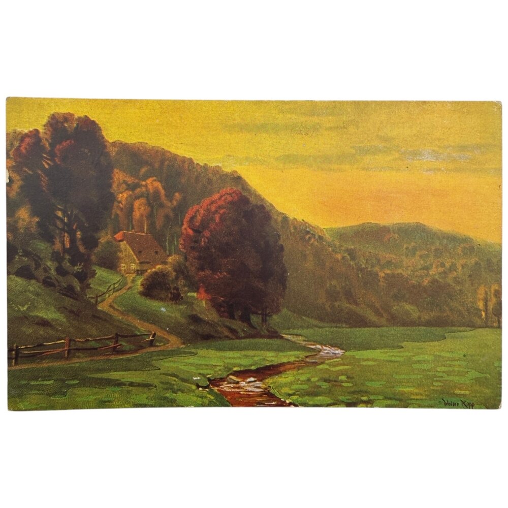 Почтовая открытка "Копп - Вечерний покой" 1910-1917 гг. Германская Империя