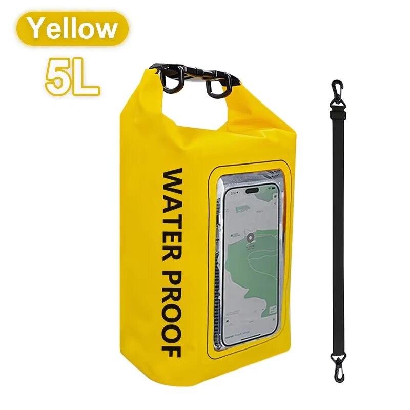 Водонепроницаемая сумка Hike Mount 2Л/5Л ПВХ для плавания Желтый, 5L-Yellow