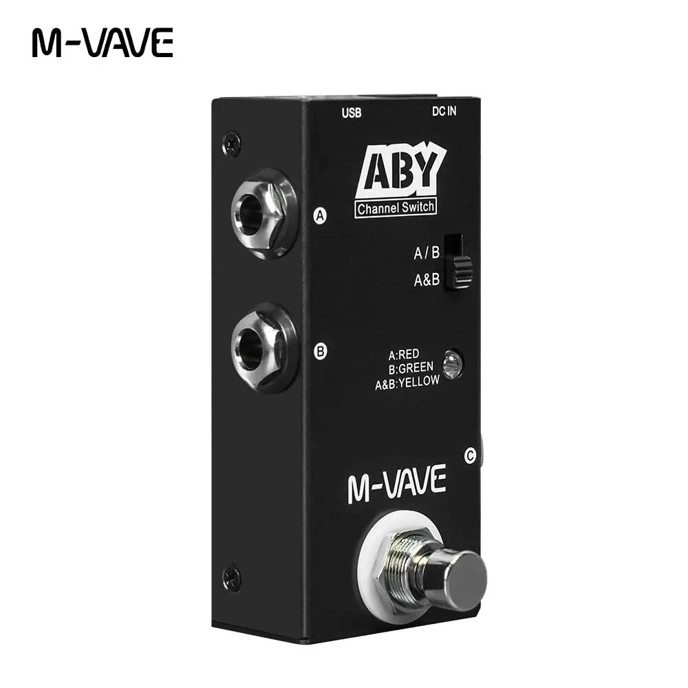 M-VAVE ABY Line Selector Mini True Bypass Pedal Для Гитары И Бас-гитары, Переключатель Каналов AB