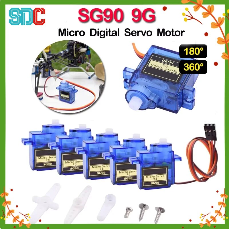 Сервоприводы SG90 9г 180/360 градусов 2Pcs 180 Degree