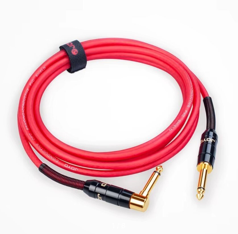 Кабель инструментальный, прямой/угловой, красный, 3м, Joyo CM-19-RD