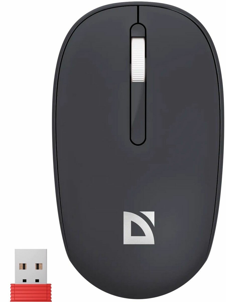 Мышь беспроводная DEFENDER Smart MM-396 black (USB/BT, 1600dpi, 3but) (52396)