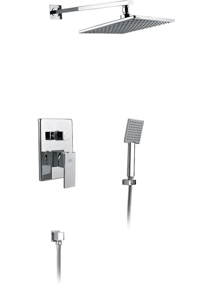 Душевой комплект Timo Selene SX-2069/00SM (1113) С внутренней частью, Пластик, глянцевая, хром, рычажное, 150×40×30 см