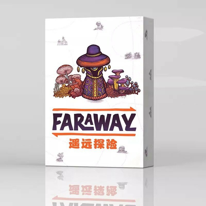 Faraway adventure card collection with creative artwork for casual play and gift giving, white