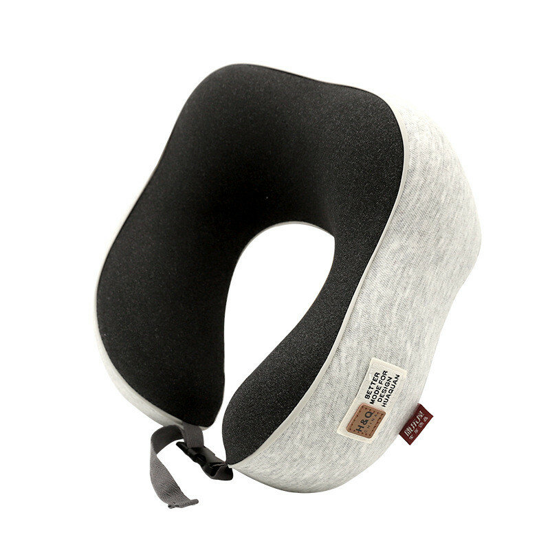 Memory foam u support pillow for business travel and daily use brand gray