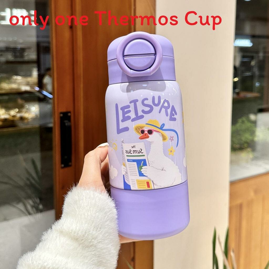 Миниатюрная собачка мультяшка детская термальная бутылка для воды с ручкой для дома и на улице стиль к