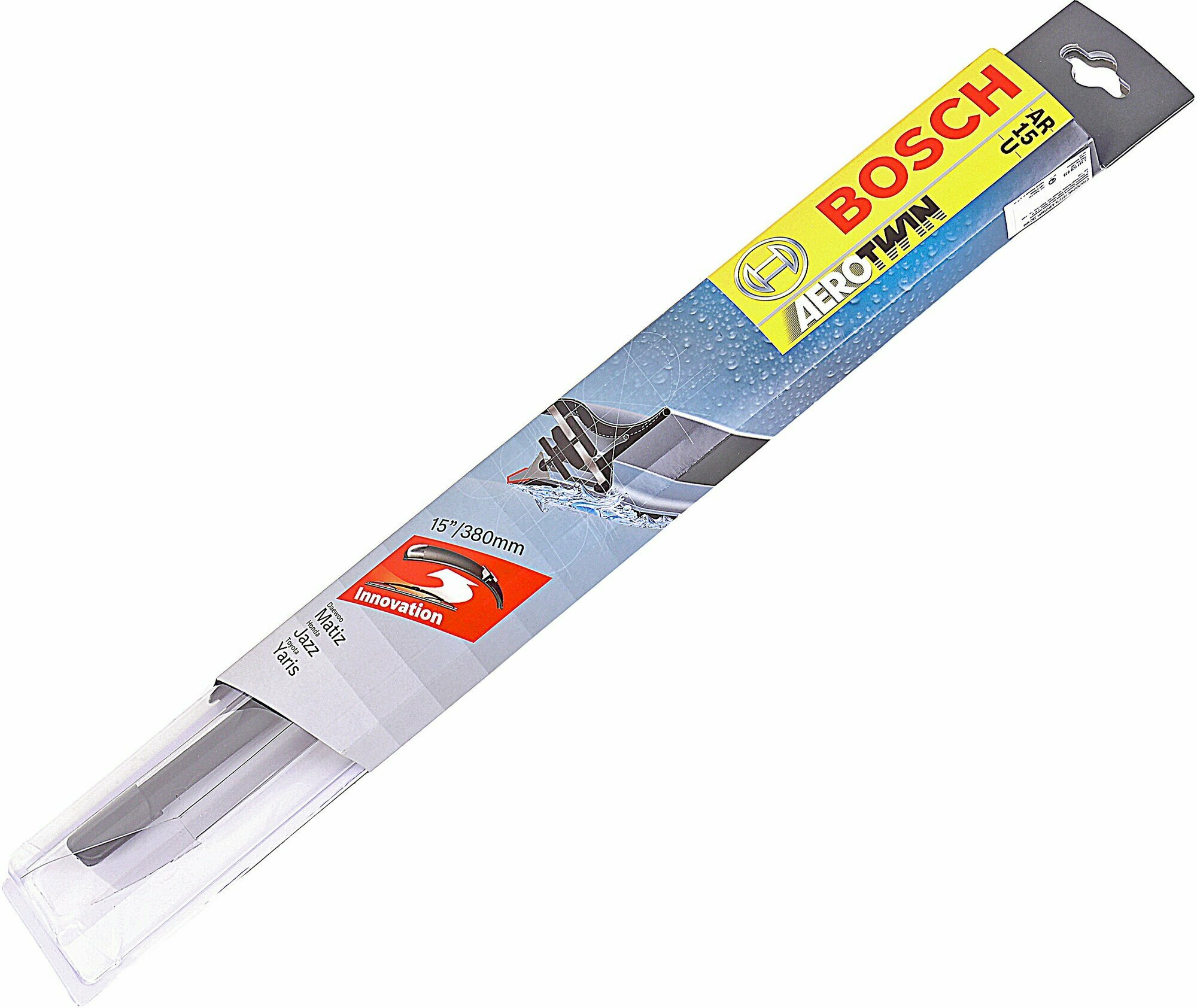 Щетка стеклоочистителя Aerotwin 380 мм AR15U (Крючок 9x3/Крючок 9x4) BOSCH 3397008639