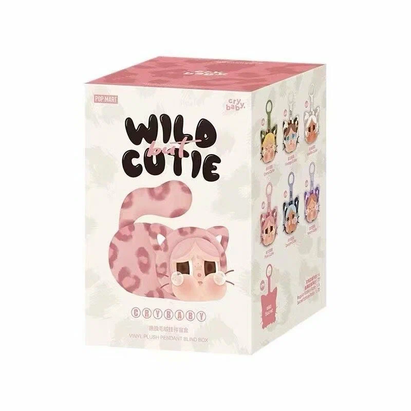 POP MART - Коллекция CRYBABY Wild but Cutie Vinyl Plush Pendant Слепая коробка, Подарки, украшения комнат, 1 шт