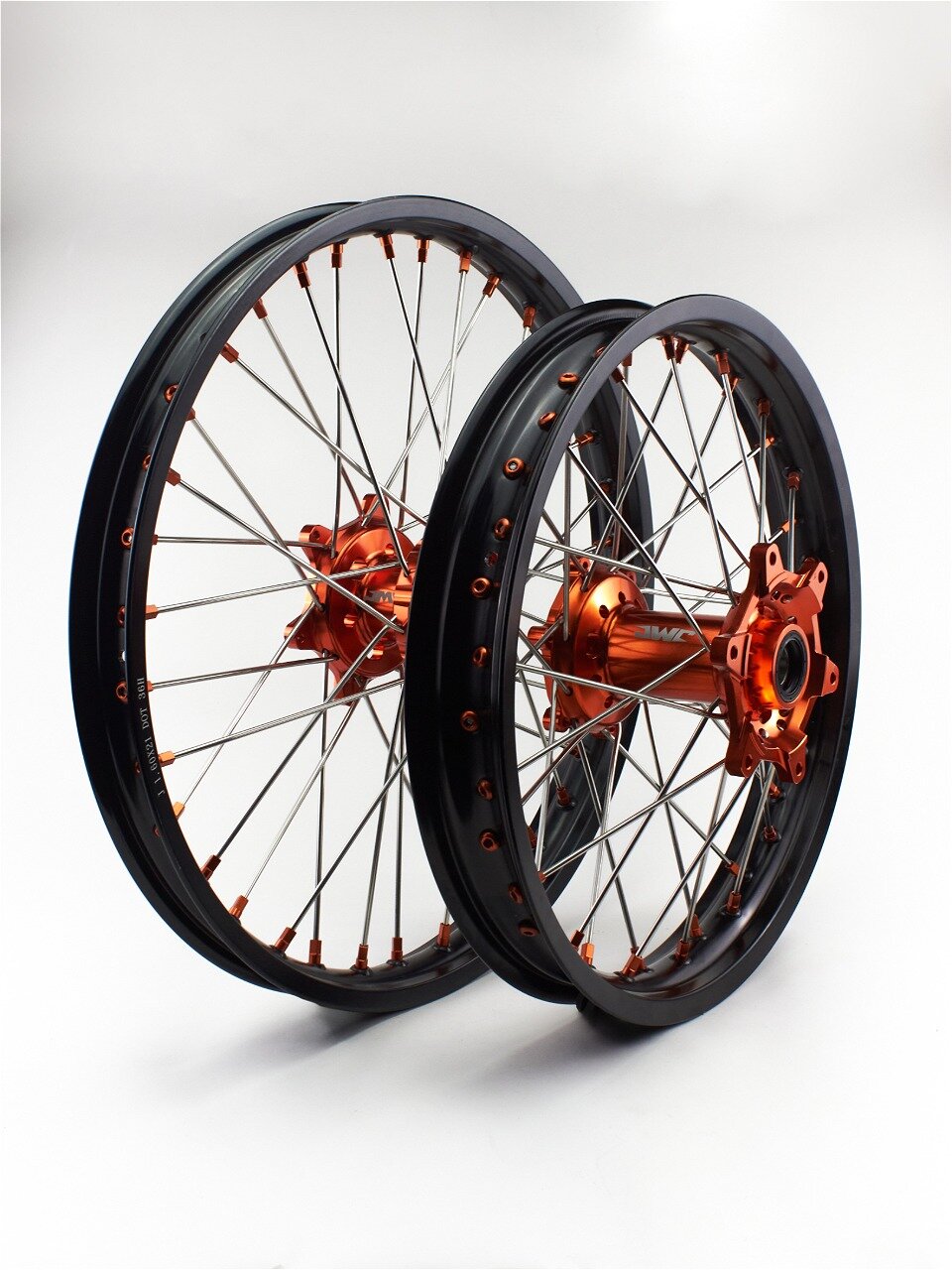 Диски обода для мотоцикла в сборе 21"/18" тип K8 KTM алюминий оранжевые комплект