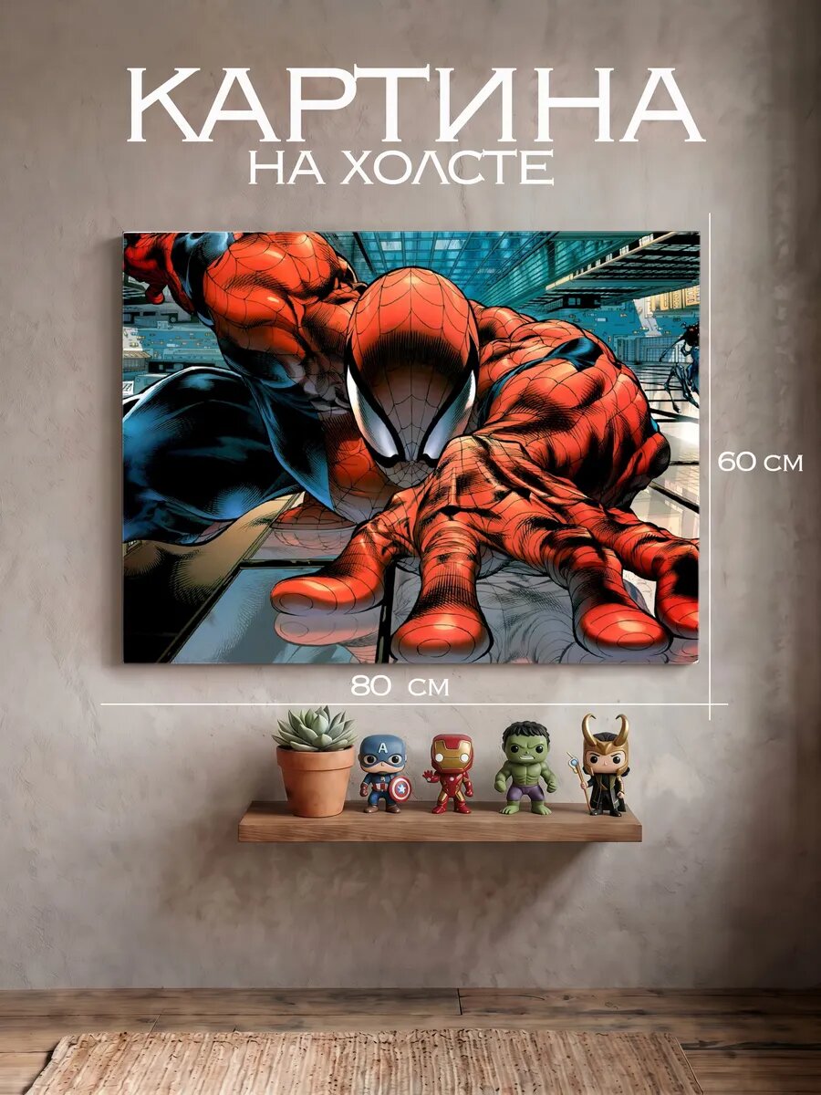 Картина марвел супергерои на холсте