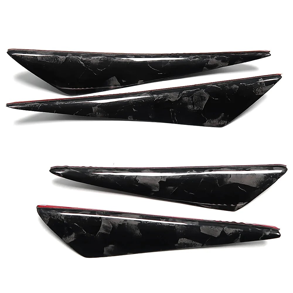 4 шт, боковые плавники из углеволокна, Forged carbon, спойлер