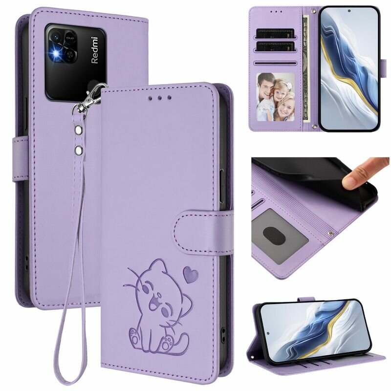 Чехол книжка для Сяоми Редми 9C и 9С Nfc и 10A 4Г ( Xiaomi Redmi 9C и 9C Nfc и 10A 4G ) кожаный с магнитной застежкой, с функцией подставки, коротким шнурком